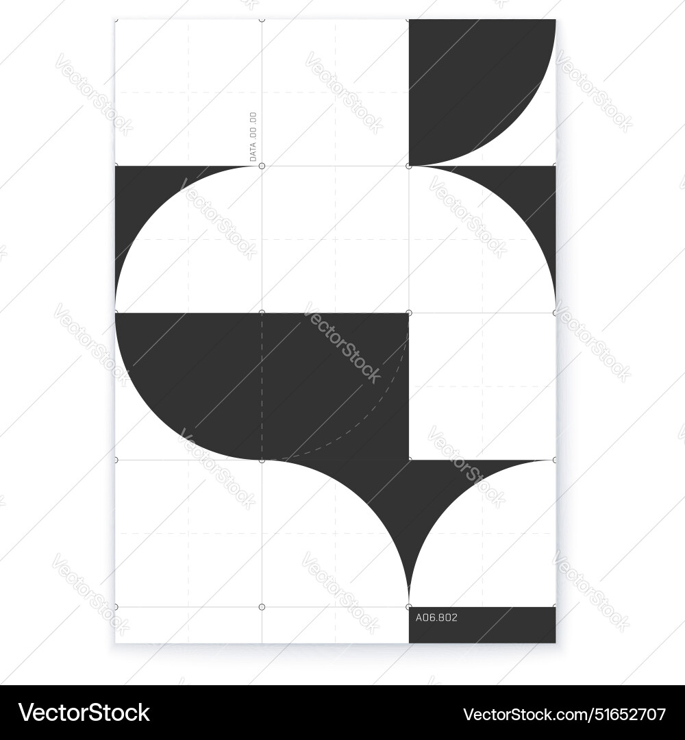 Data-driven art monochrome geometric composition Vector Image