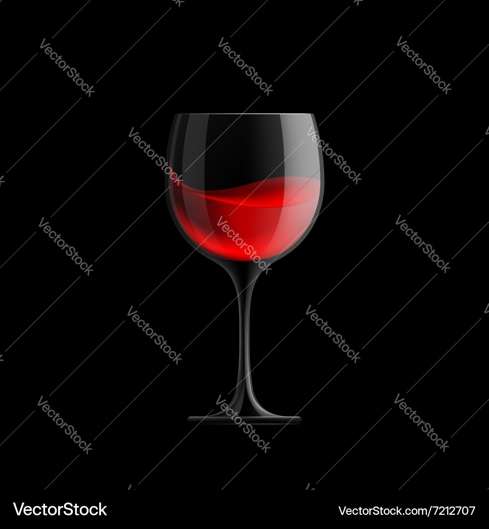 Glass of red wine Royalty Free Vector Image - VectorStock