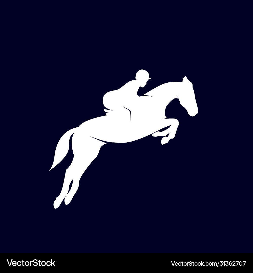 Horse racing logo design template Royalty Free Vector Image