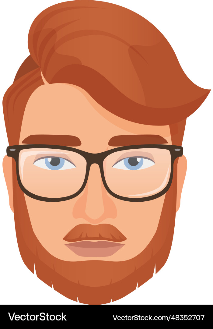Red hair bearded man Royalty Free Vector Image