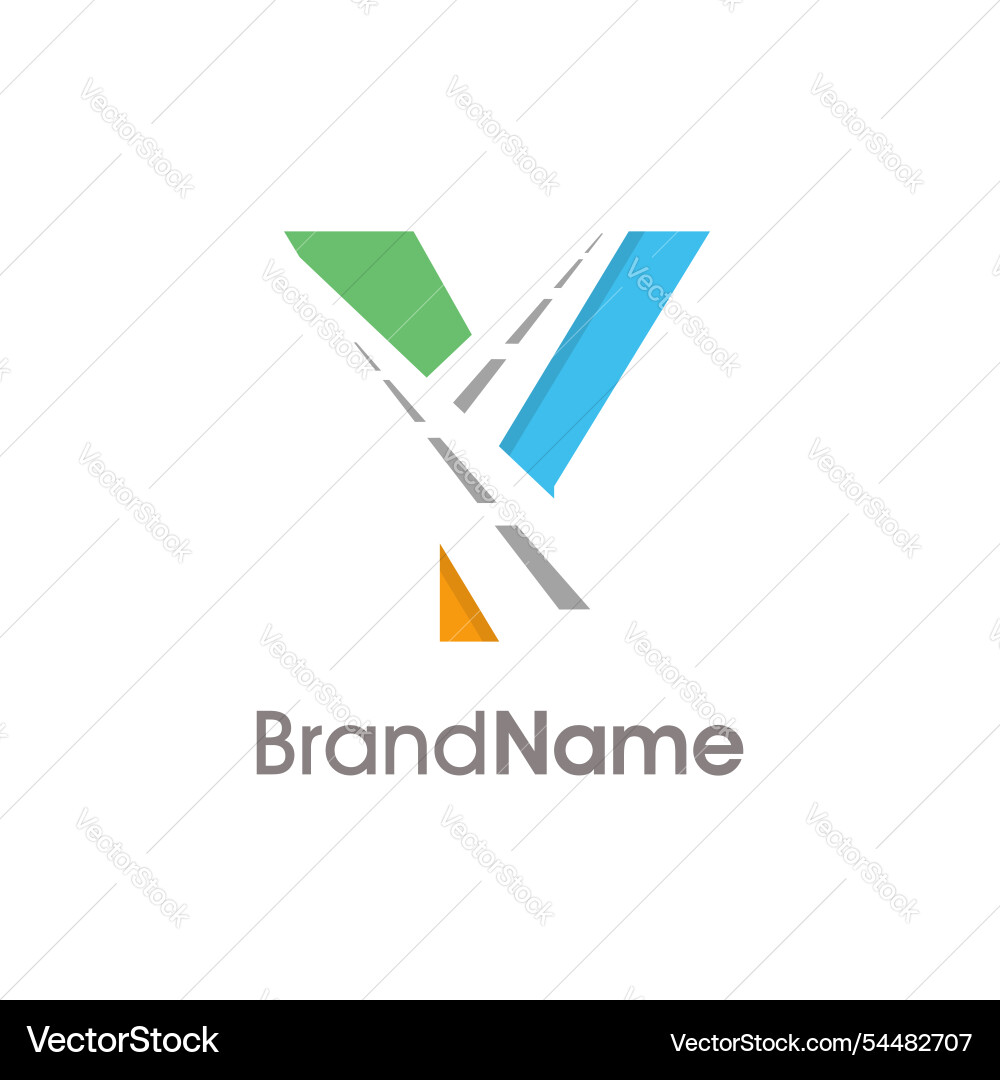 Simple and colorful initial y double road logo – Royalty-Free Vector ...
