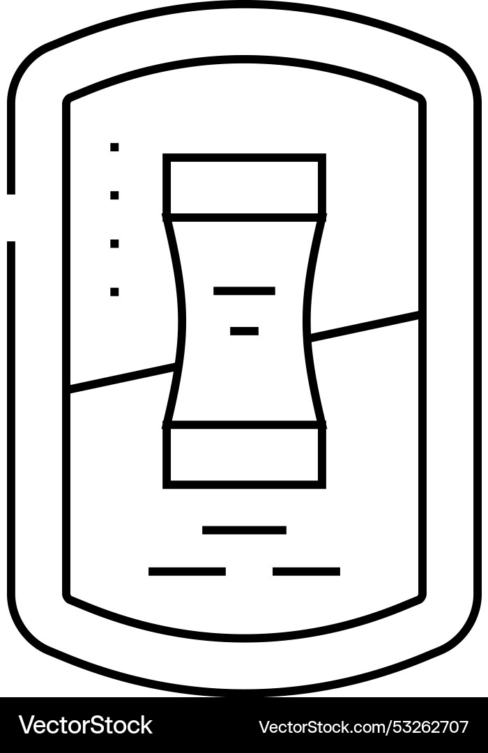 Snus nicotine pouch line icon Royalty Free Vector Image