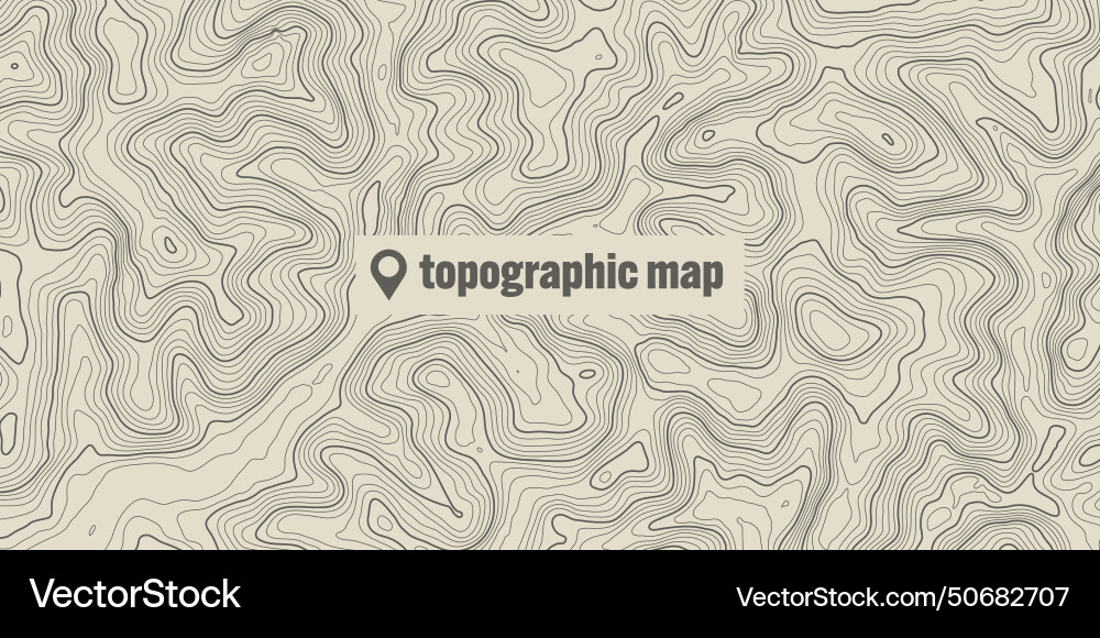 Topographic map with contour lines geographic Vector Image