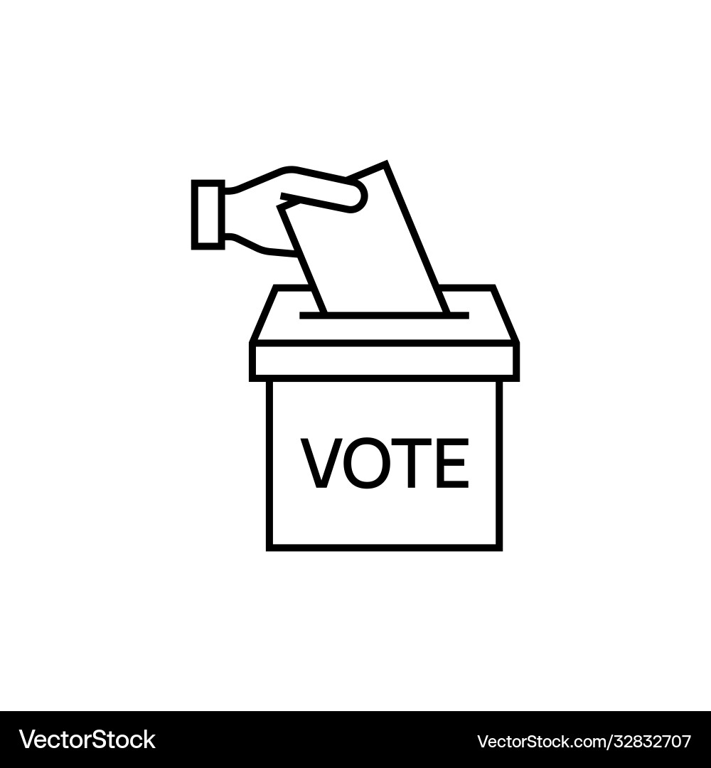 Vote line icon Royalty Free Vector Image - VectorStock