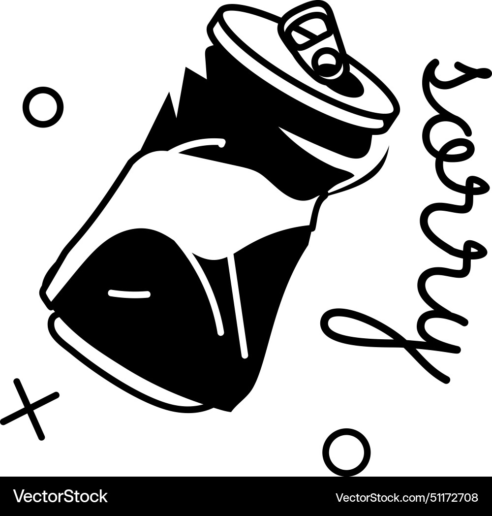 Crushed can Royalty Free Vector Image - VectorStock