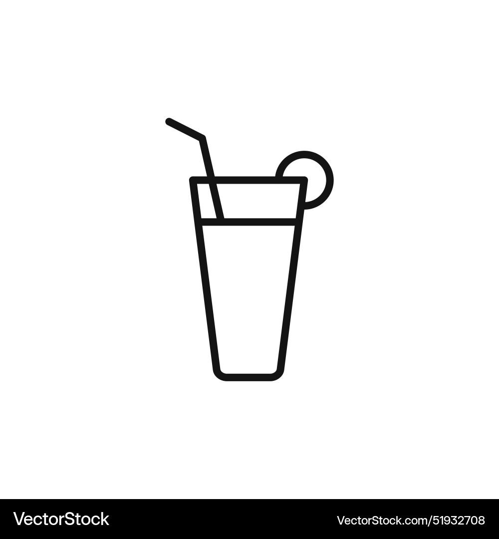 Drink beverage icon for refreshment and Royalty Free Vector