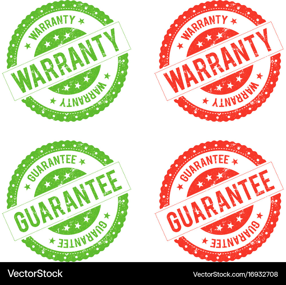 Grunge warranty seal stamp Royalty Free Vector Image