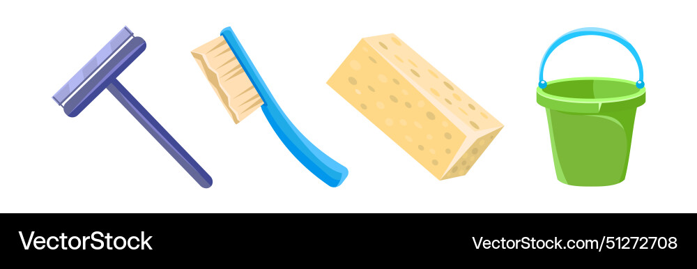 Home cleaning object and equipment for cleanup Vector Image