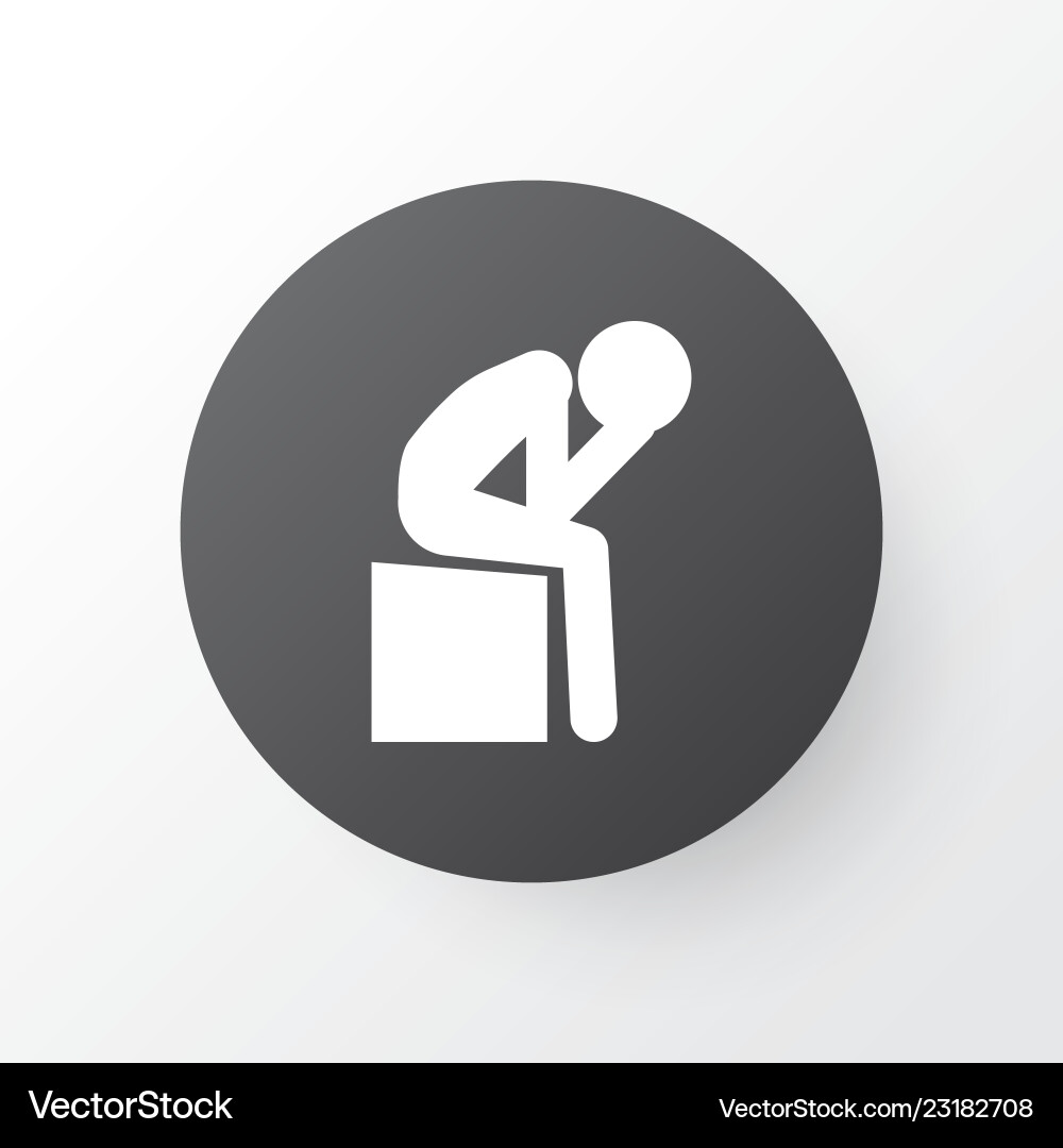 Sadness & Loneliness Icon Royalty Free Vector Image