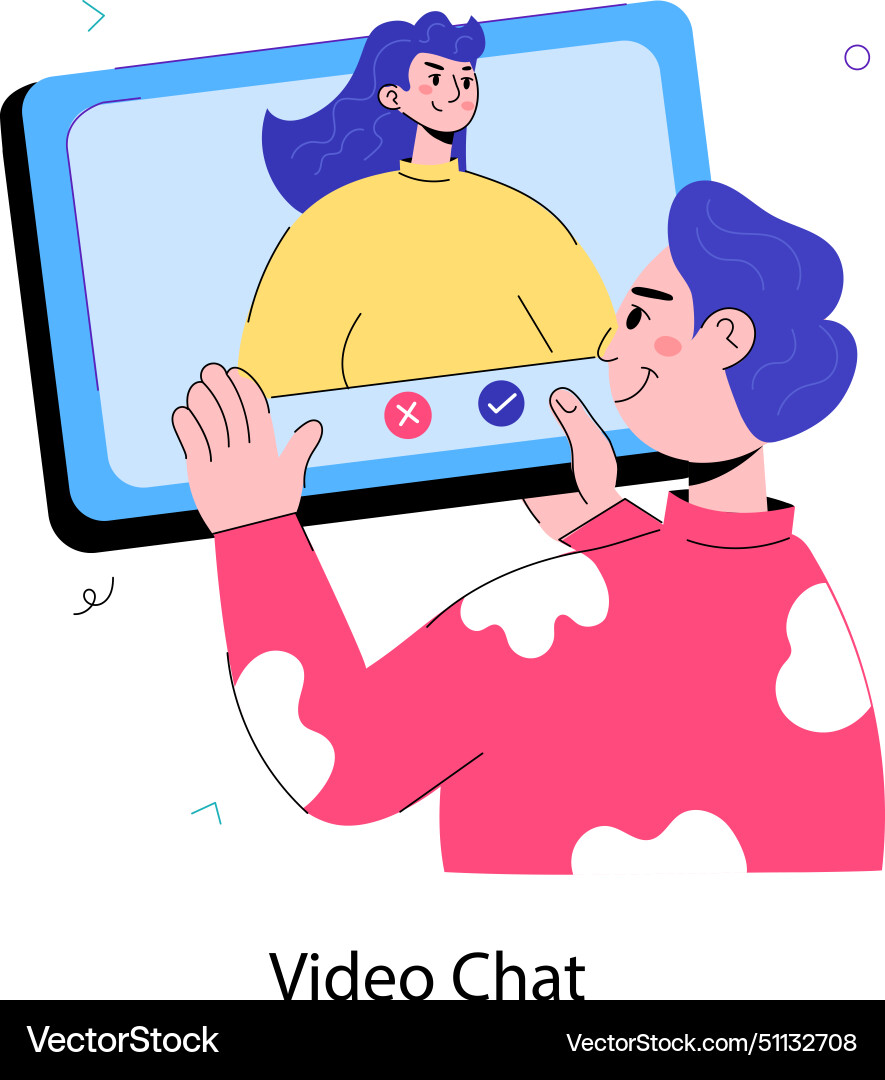 Video chat Royalty Free Vector Image - VectorStock