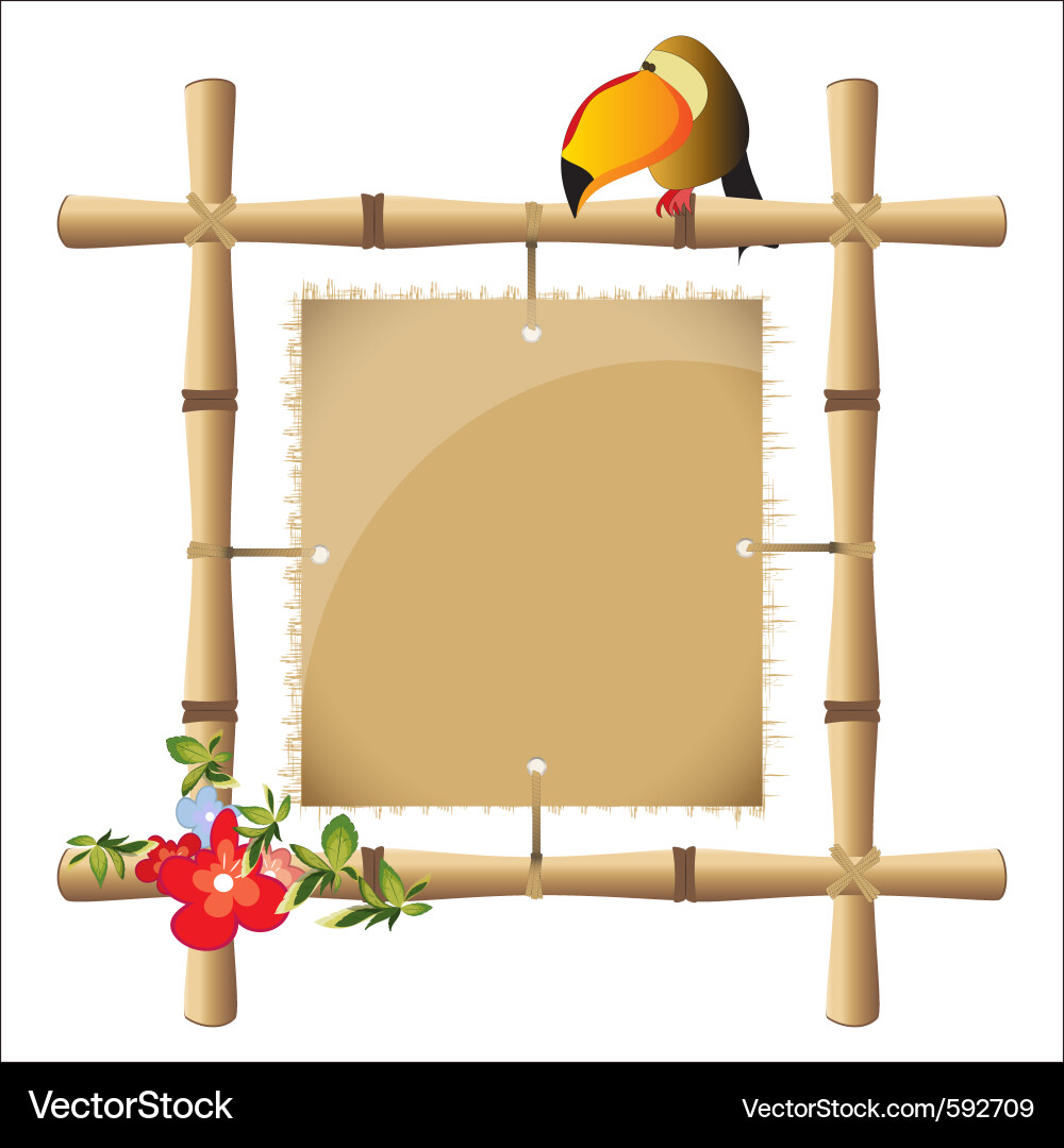 Bamboo frame Royalty Free Vector Image - VectorStock