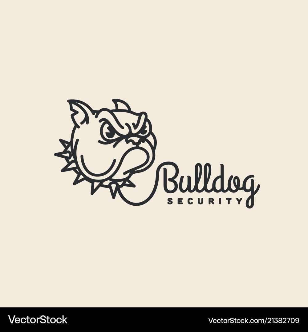Bulldog Security Logo Royalty Free Vector Image