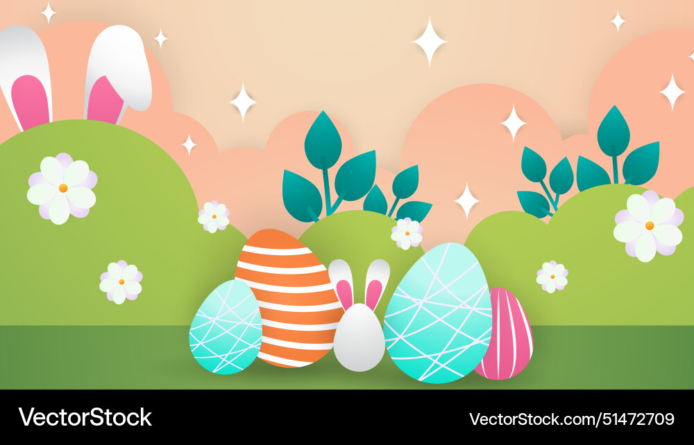 Colorful colourful gradient background for easter Vector Image