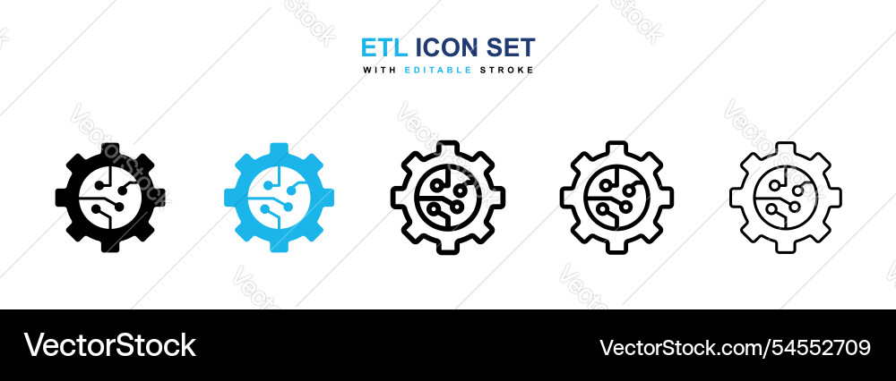 Etl icon Royalty Free Vector Image - VectorStock