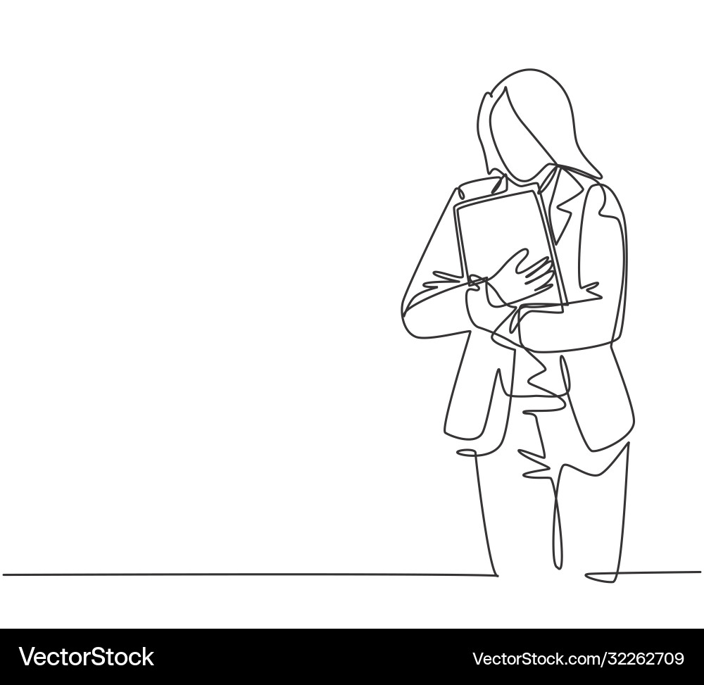 Work excellence service concept one single line Vector Image