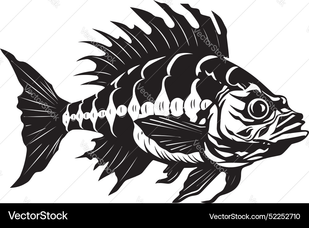 Dreadful dorsal insignia minimalistic black icon Vector Image