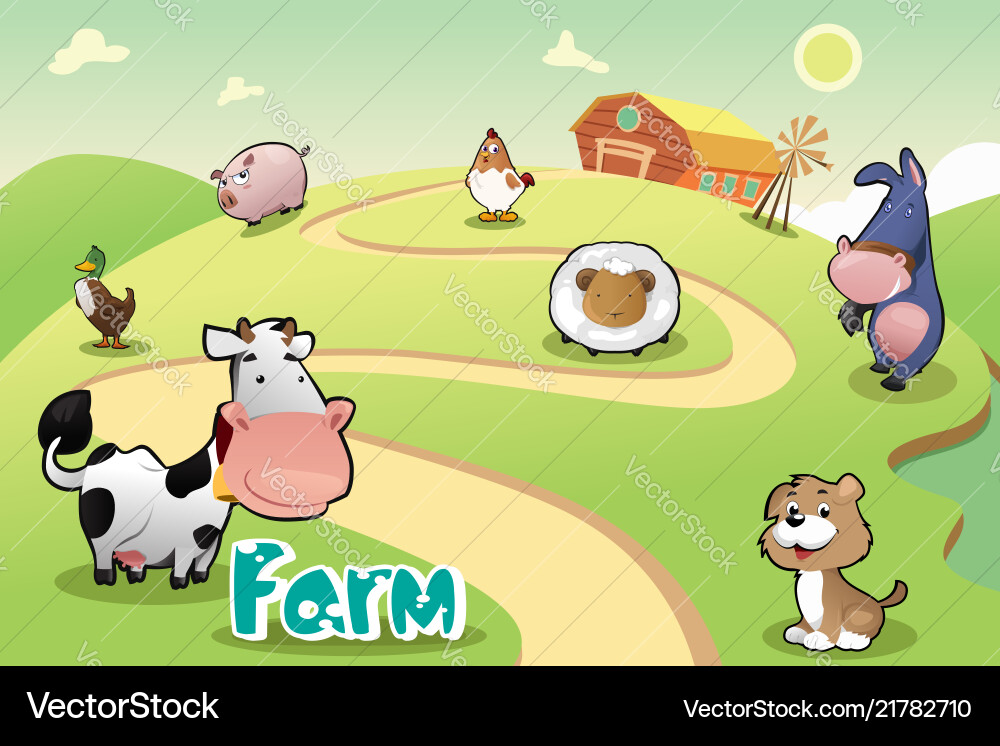 Farm life Royalty Free Vector Image - VectorStock
