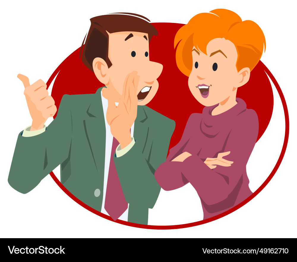 Gossip man for internet and mobile website Vector Image
