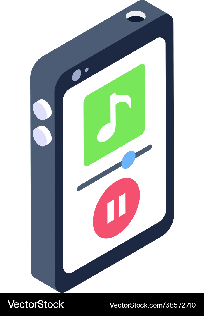 Mobile player Royalty Free Vector Image - VectorStock