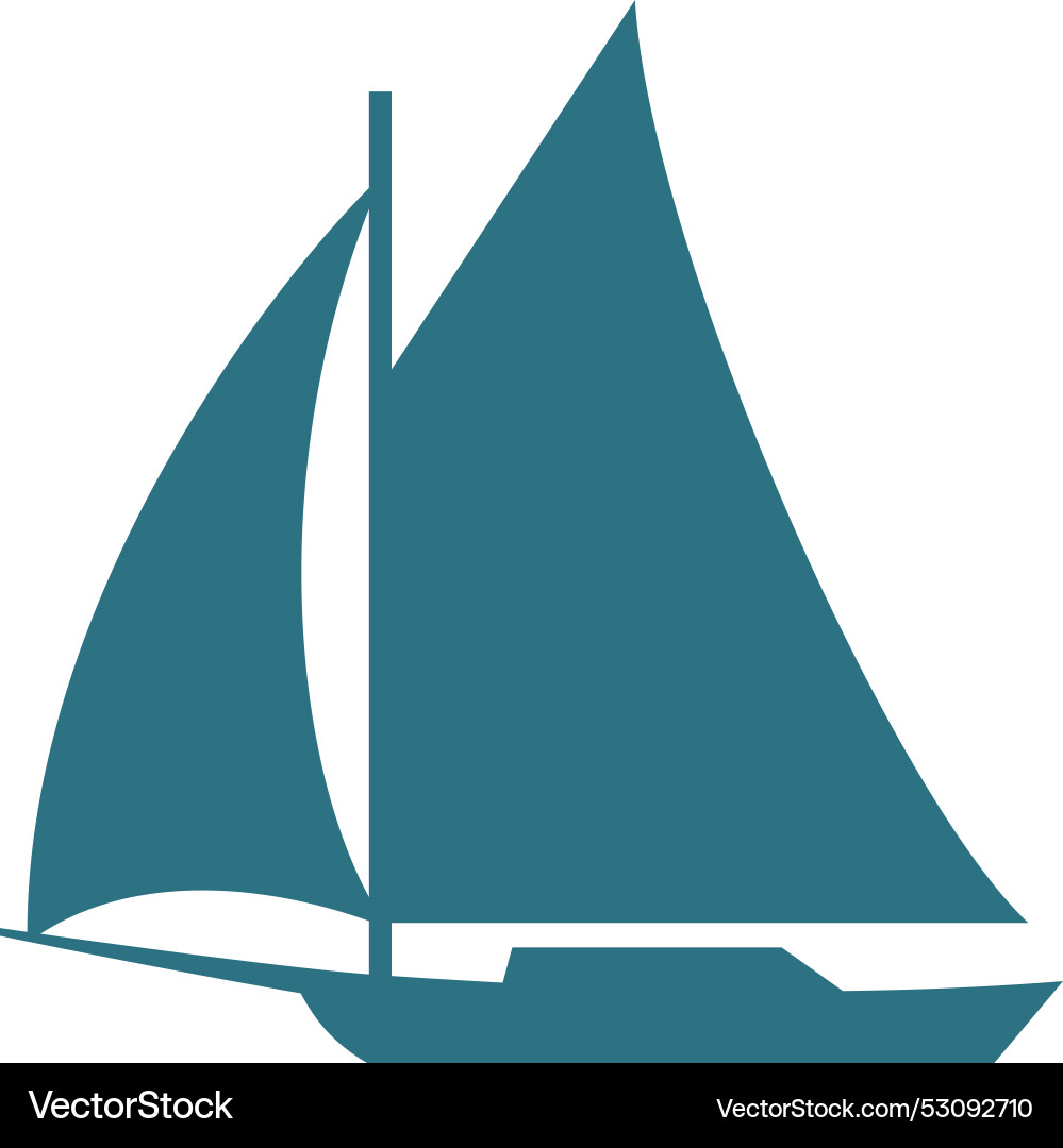 Sailing logo blue marine ship color icon Vector Image
