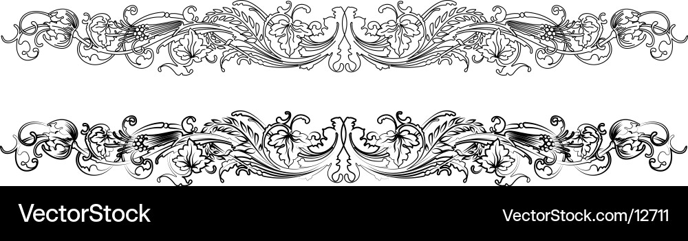Baroque border Royalty Free Vector Image - VectorStock