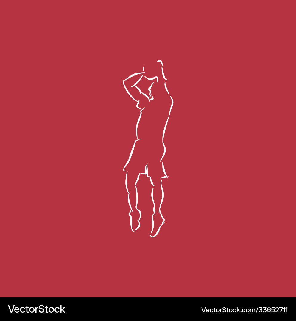 Basketball player template design Royalty Free Vector Image