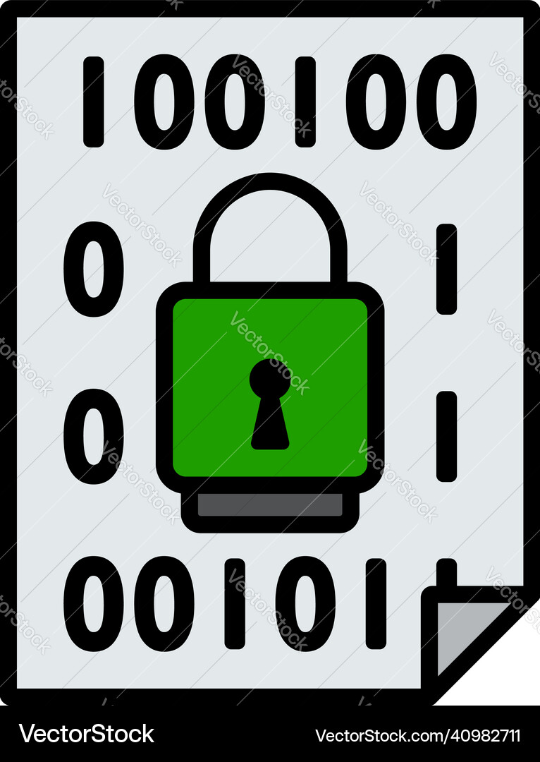 Data security icon Royalty Free Vector Image - VectorStock