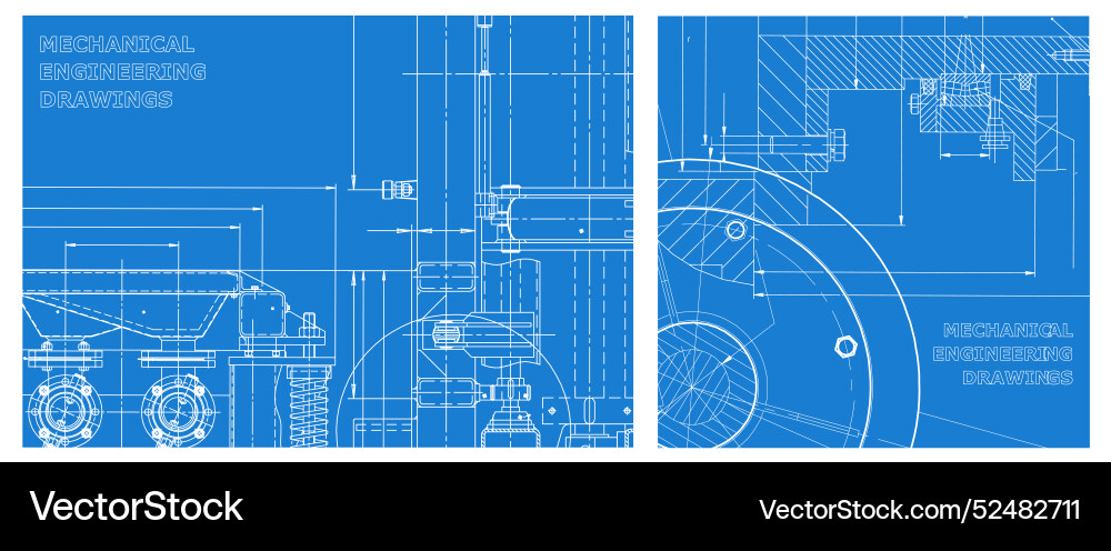 Engineering set cover flyer banner background Vector Image