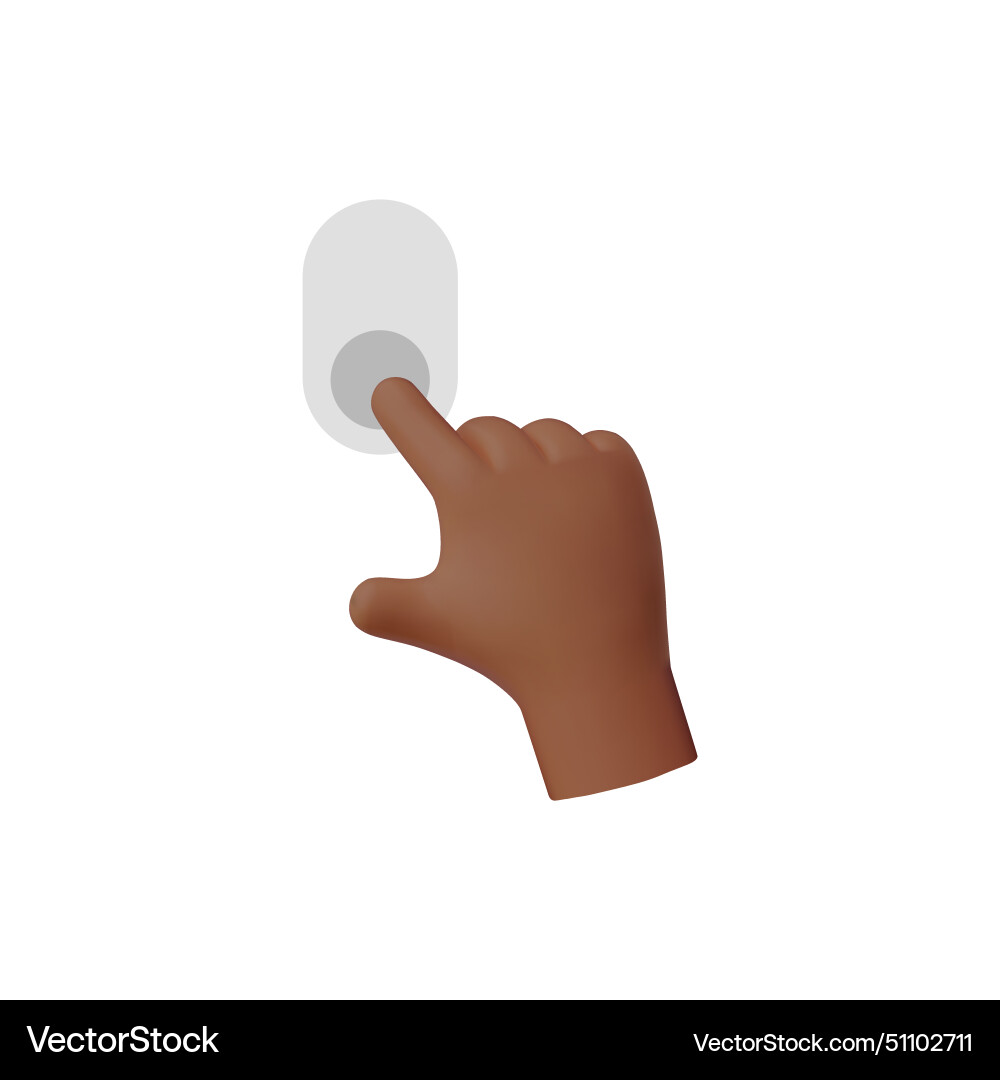 Hand touchscreen gesture 3d icon Royalty Free Vector Image