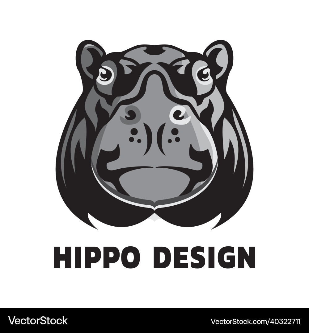 Hippo design Royalty Free Vector Image - VectorStock