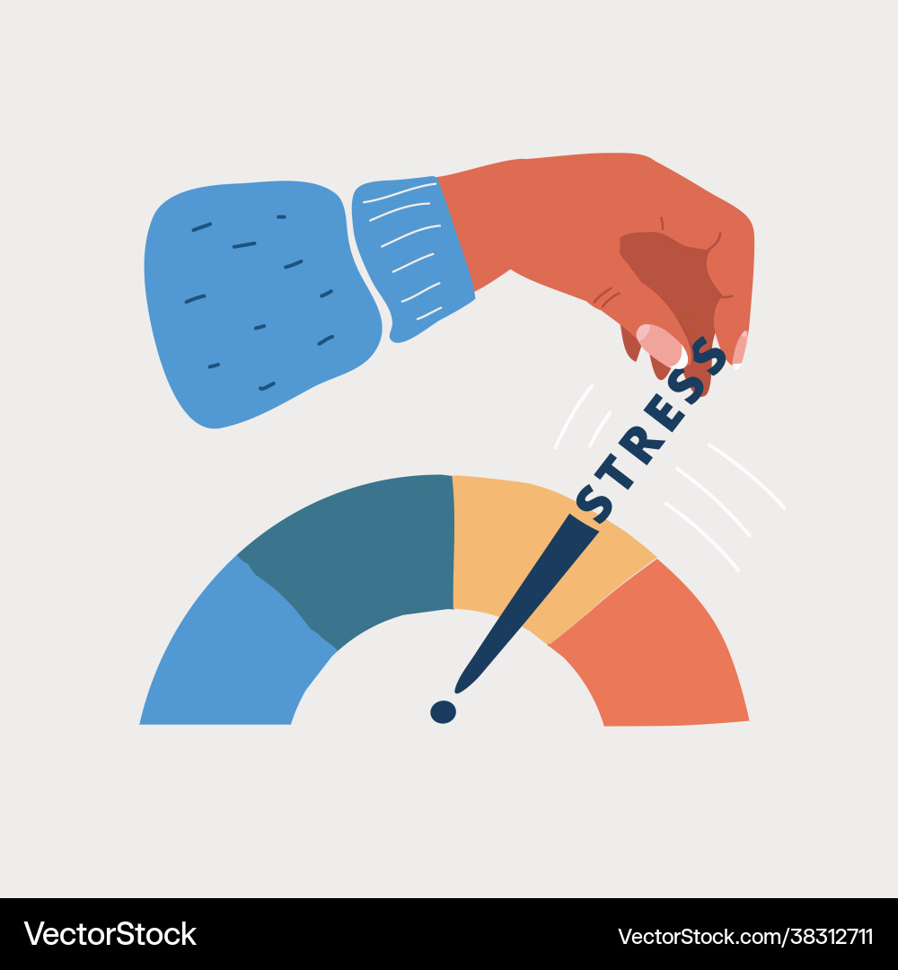 Scale stress and arrow Royalty Free Vector Image