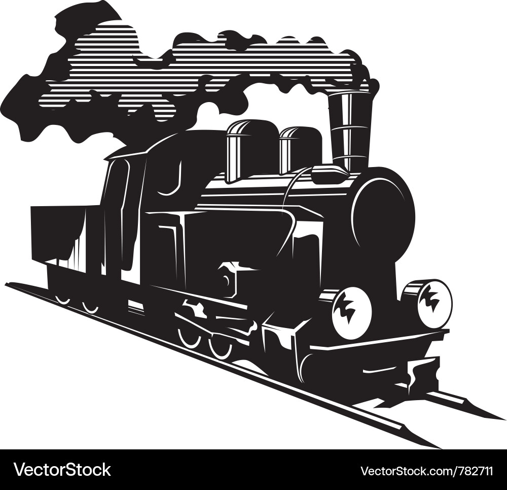Vintage Steam Engine Royalty Free Vector Image