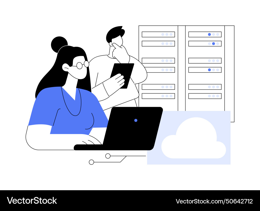 Cloud reliability engineer isolated cartoon Vector Image