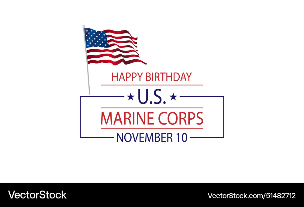 Exclusive flag text design for the marine corps Vector Image