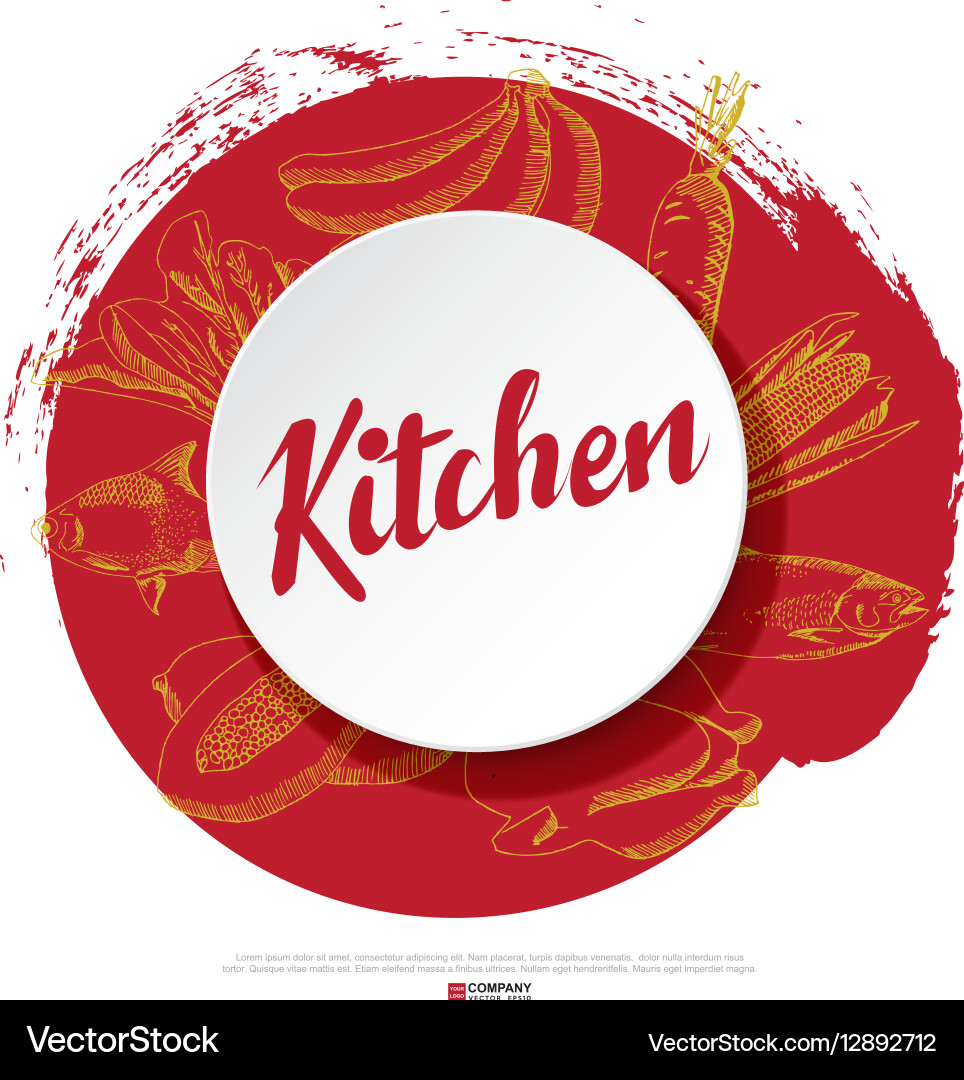 Food hand draw poster Royalty Free Vector Image