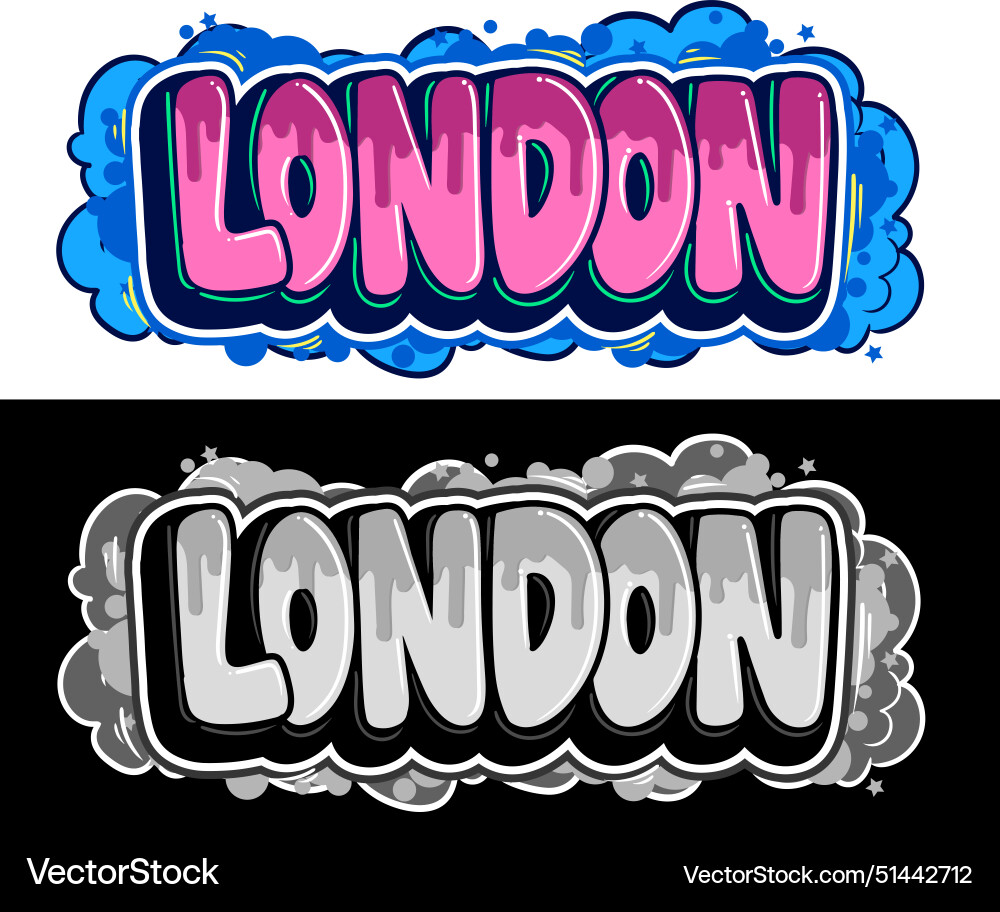 Graffiti text Royalty Free Vector Image - VectorStock