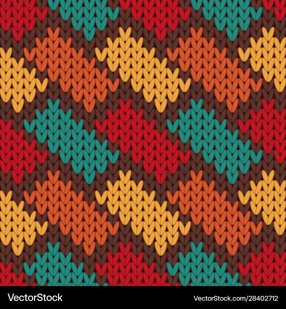 Knitting seamless background geometric pattern Vector Image