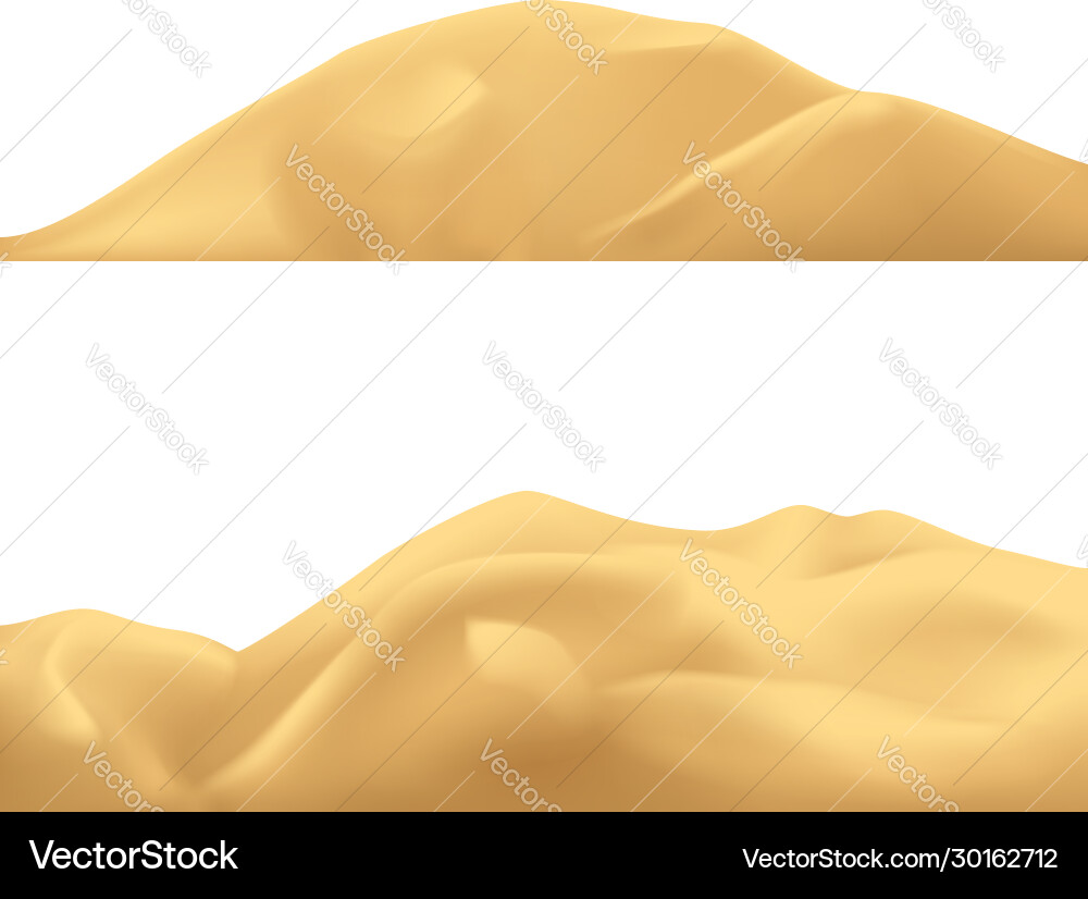 Sand mountains set Royalty Free Vector Image - VectorStock