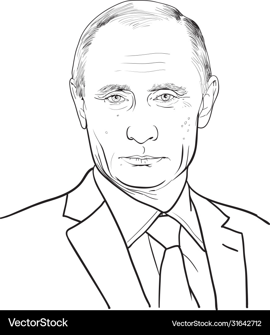 Vladimir Putin Portrait Royalty Free Vector Image
