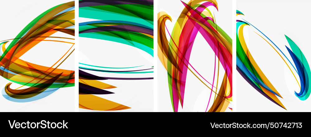 Abstract colorful wave posters for wallpaper Vector Image