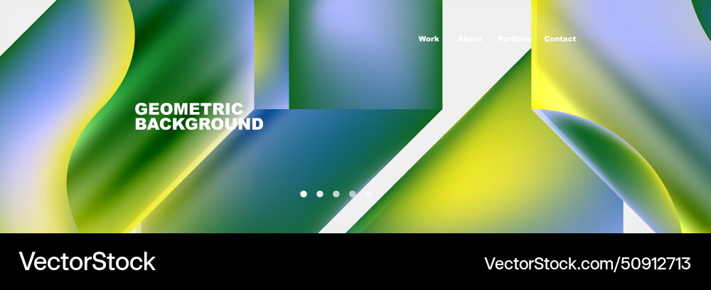 Abstract geometric shapes web design page Vector Image