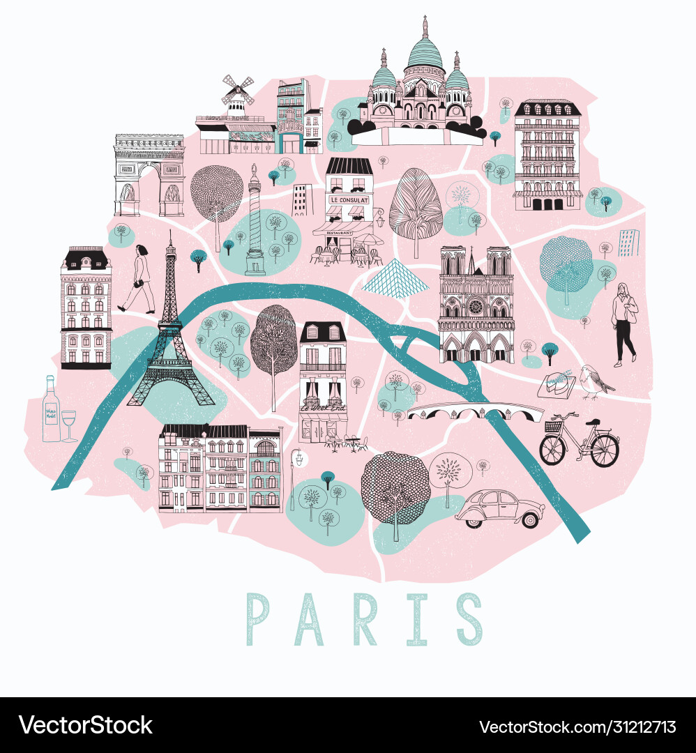 Cute Paris Vector Images (over 1,600)