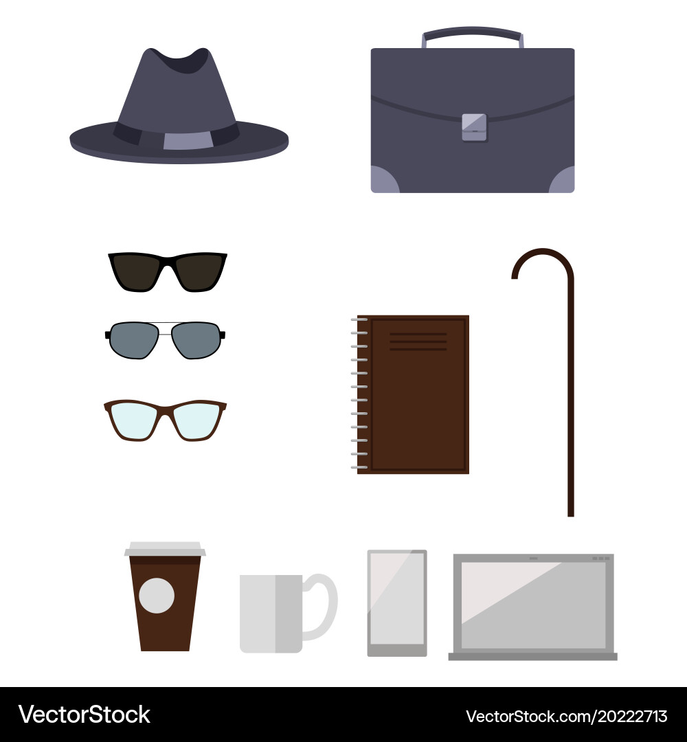 Character construction items Royalty Free Vector Image
