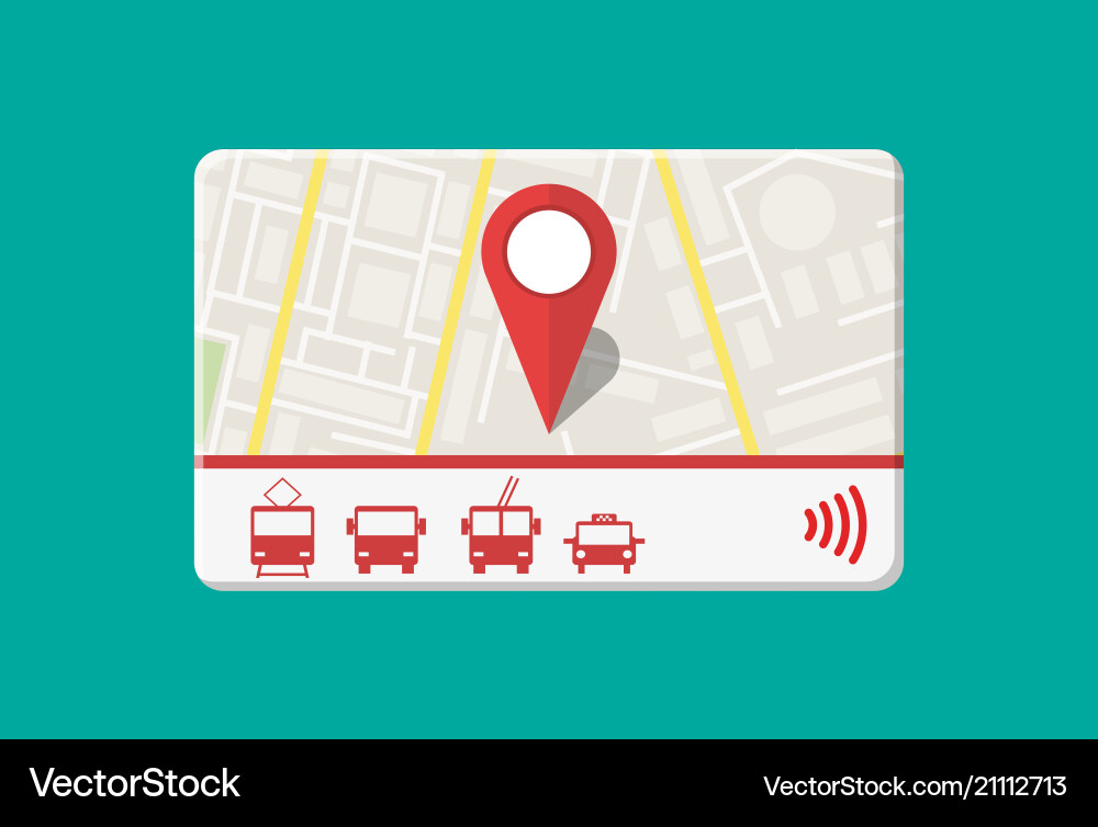 City pass card Royalty Free Vector Image - VectorStock