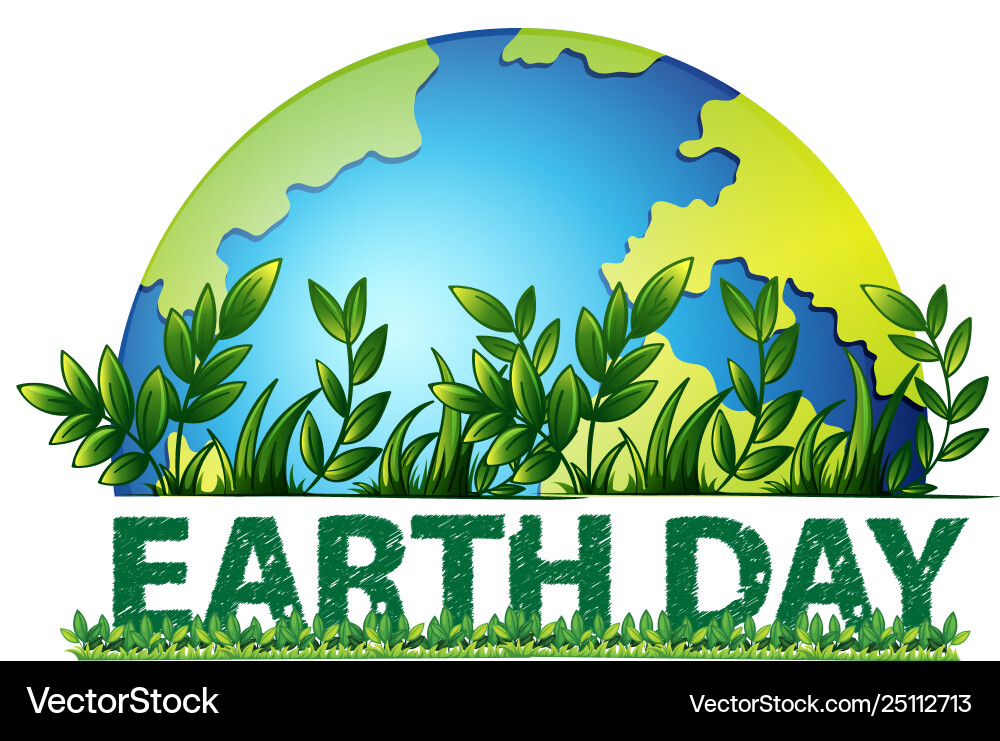 Earth day green background Royalty Free Vector Image