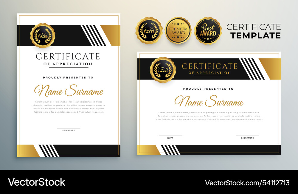 Internship inspiring certificate of appreciation Vector Image