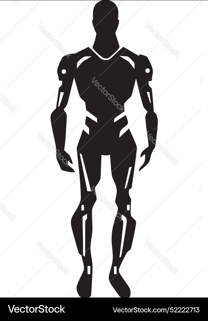 Metalmind android logo syntheticvisage robotic Vector Image
