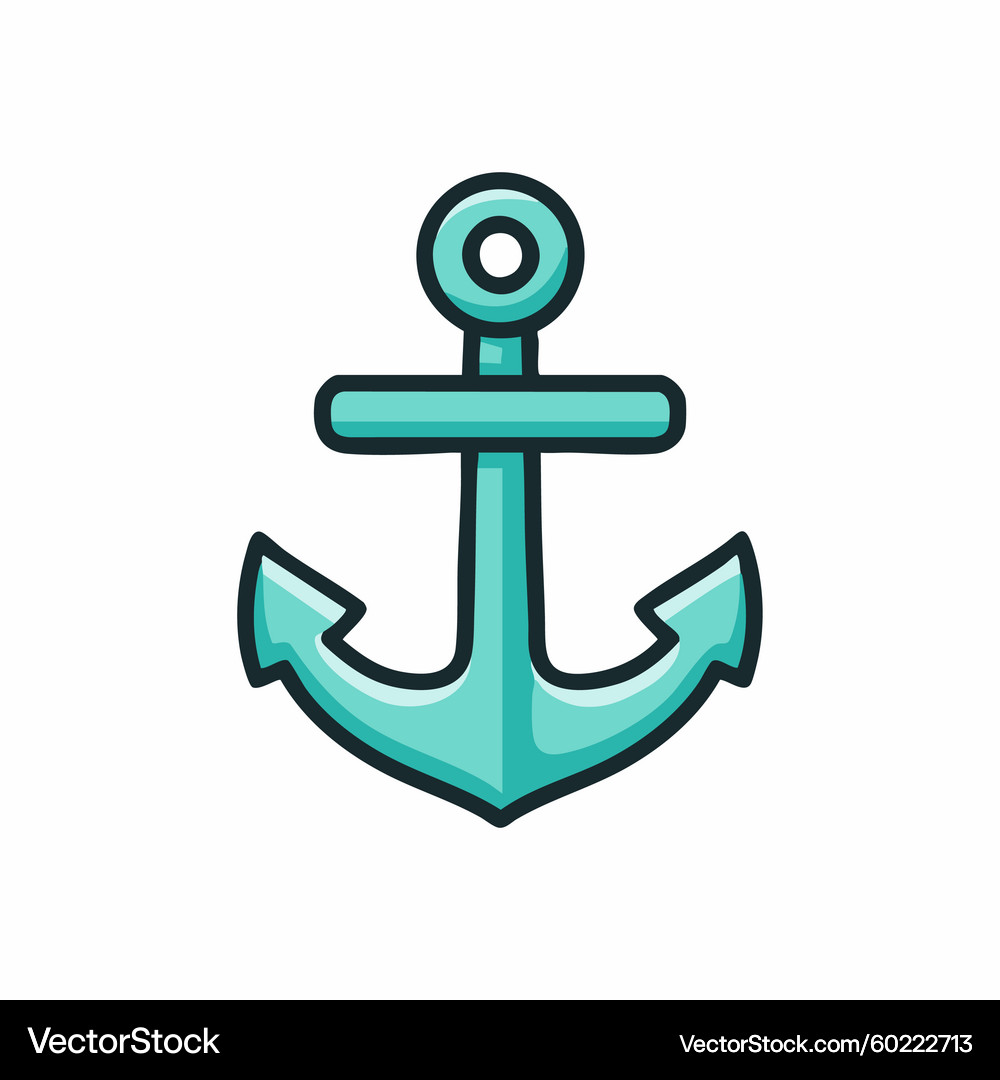 Nautical Anchor Symbol Royalty Free Vector Image