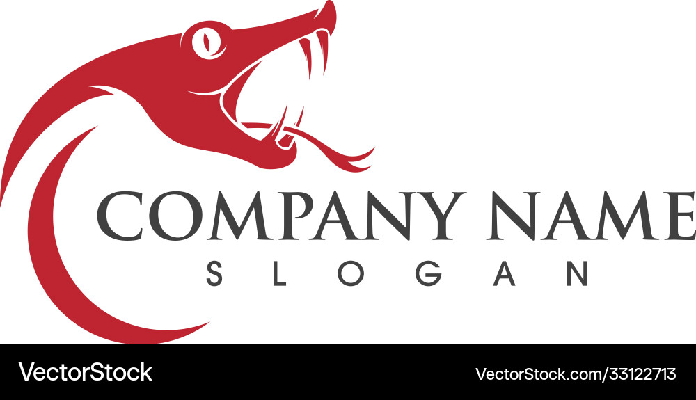 Snake simple logo design element Royalty Free Vector Image