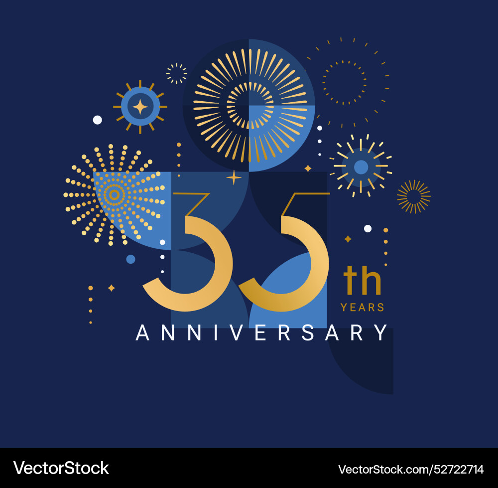 Anniversary 35celebrating 35 years Royalty Free Vector Image